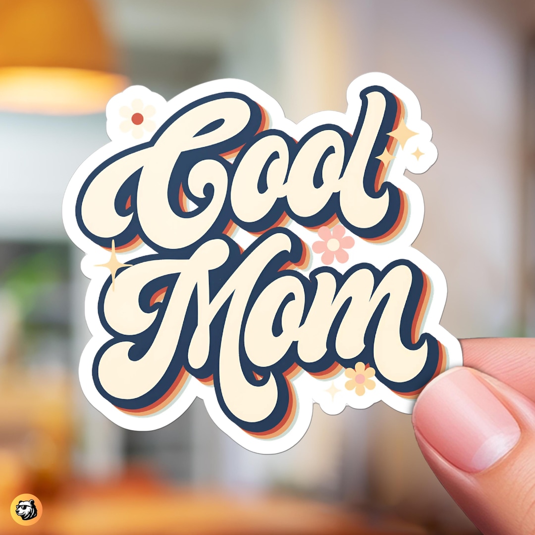 Mom Sticker, Retro Pastel Decal - Etsy