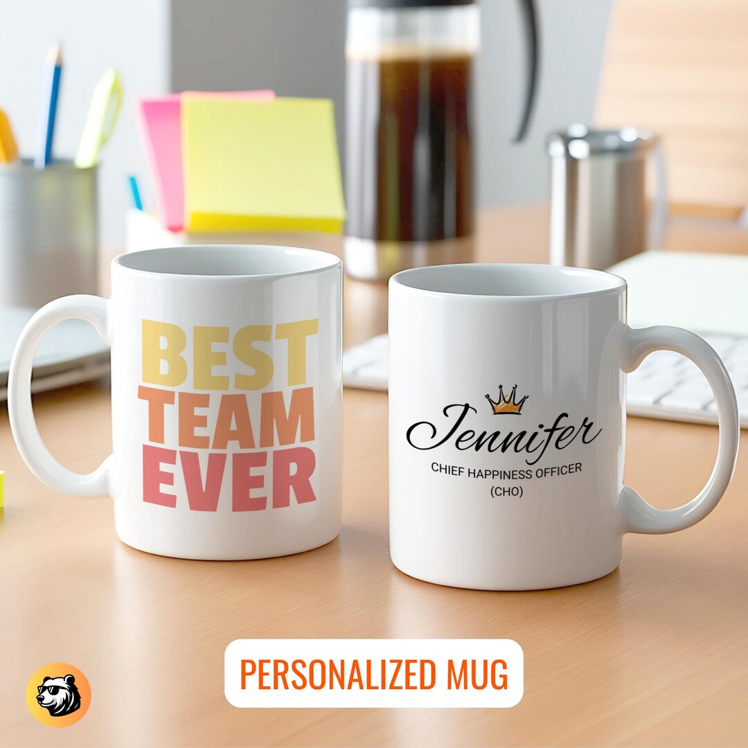 Personalized Best Team Ever Mug, Custom Name and Funny Job Title Mug ...