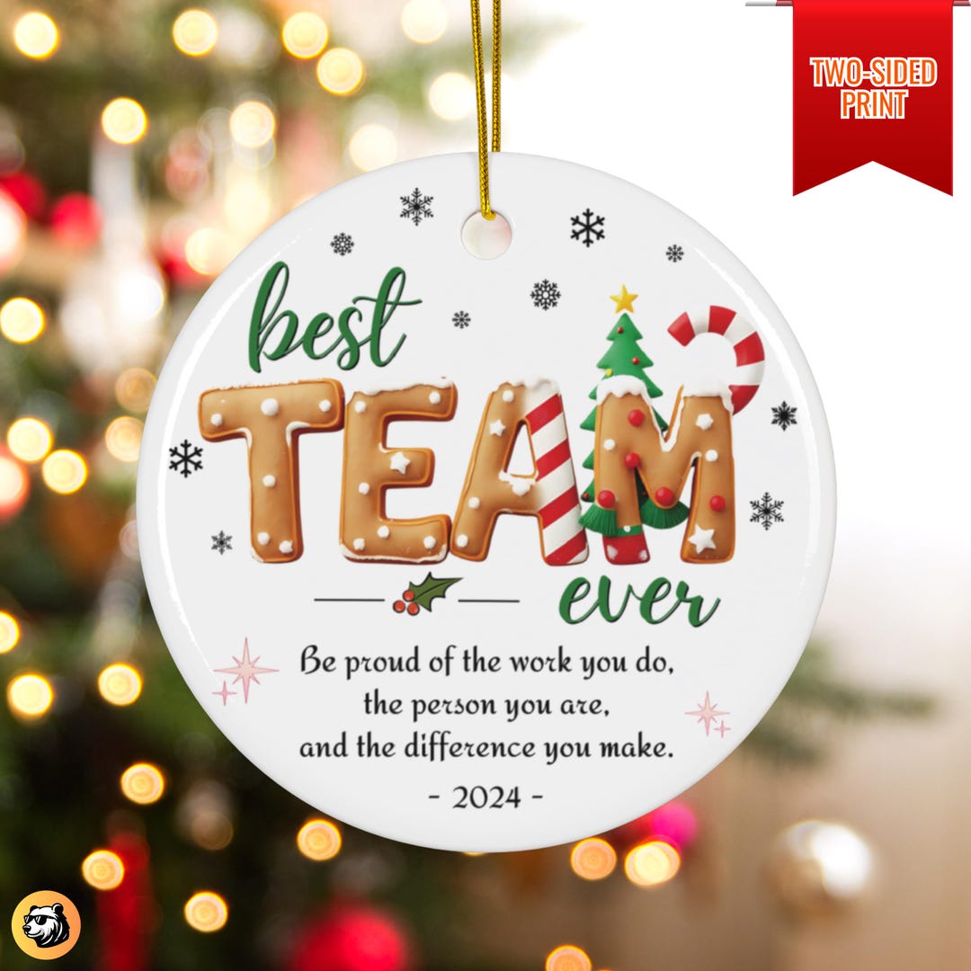 Best Team Ever Ornament, Employee Appreciation Gift, Employee Christmas ...
