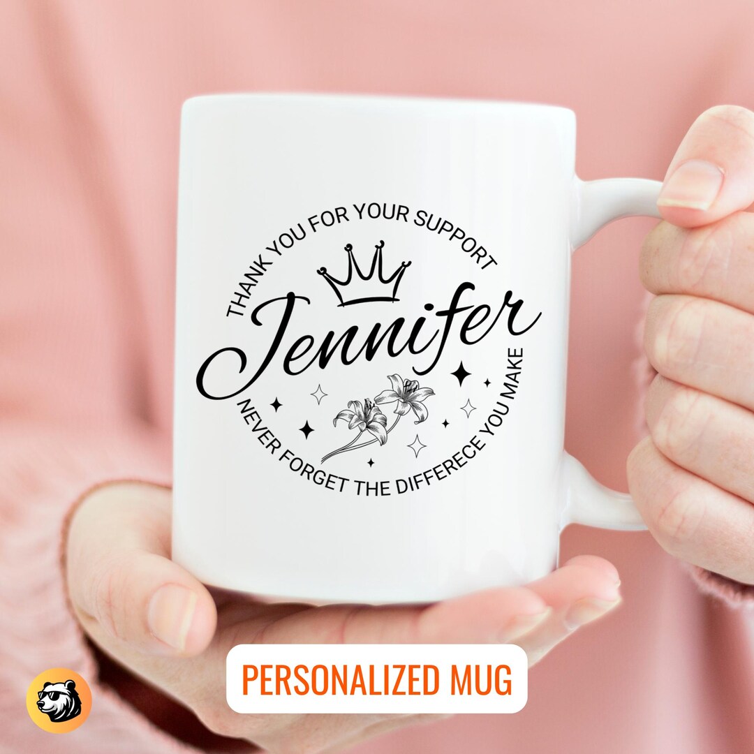 Personalized Thank You Mug, Customize Name Thank You Mug, Thank You for ...