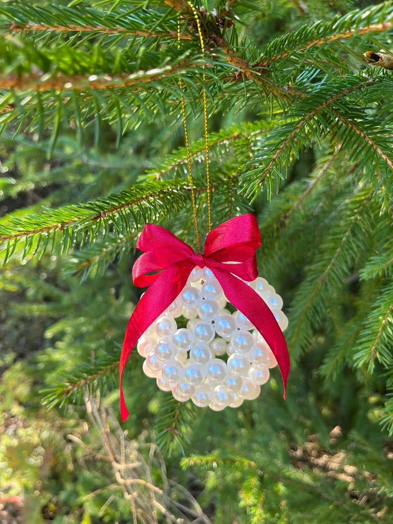 Pearl Christmas Tree Decoration, Christmas Tree Ornaments, Christmas ...