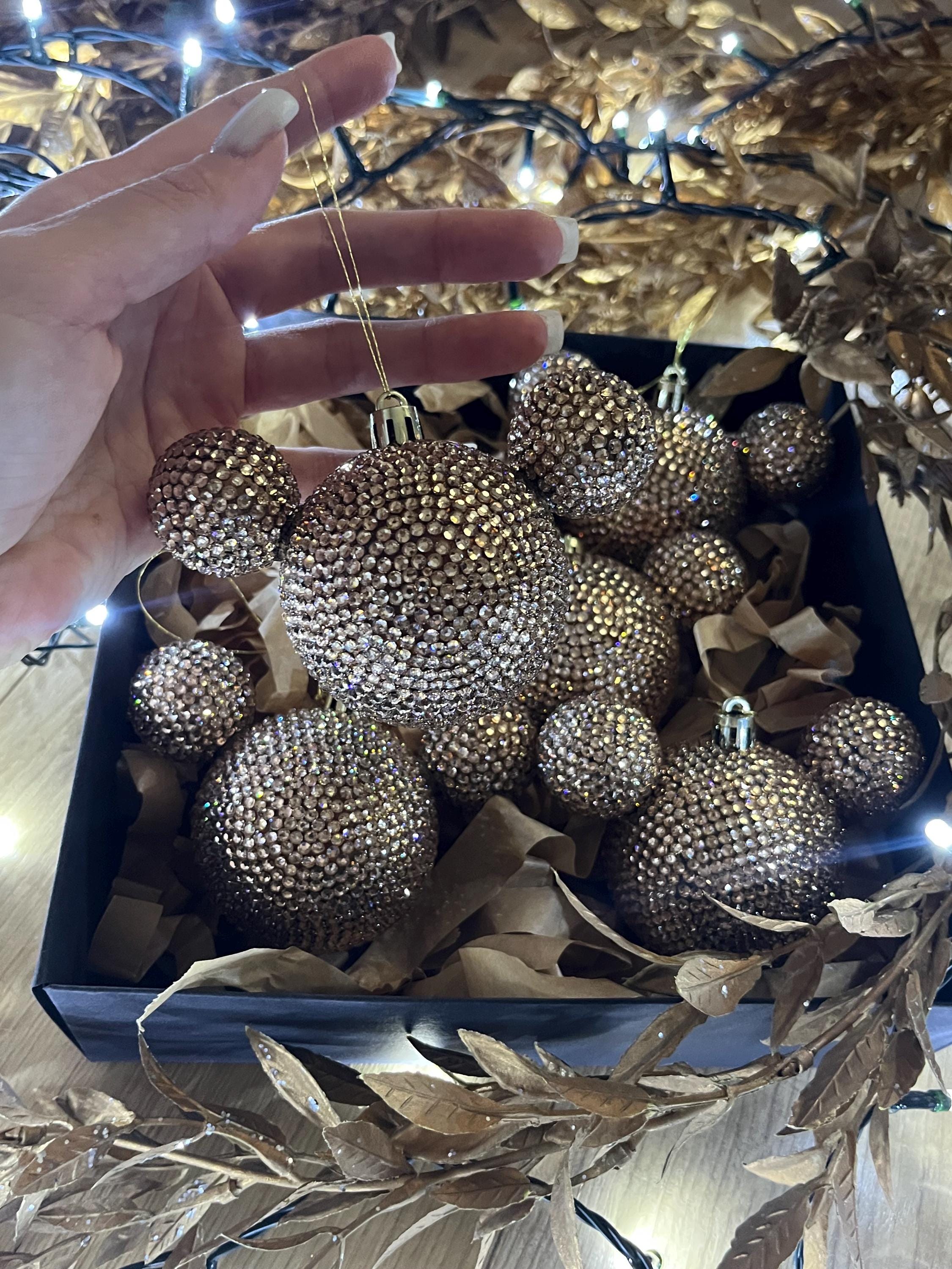 Handmade Rhinestone Ornament, Rhinestones Ball, Bedazzled Ornaments ...