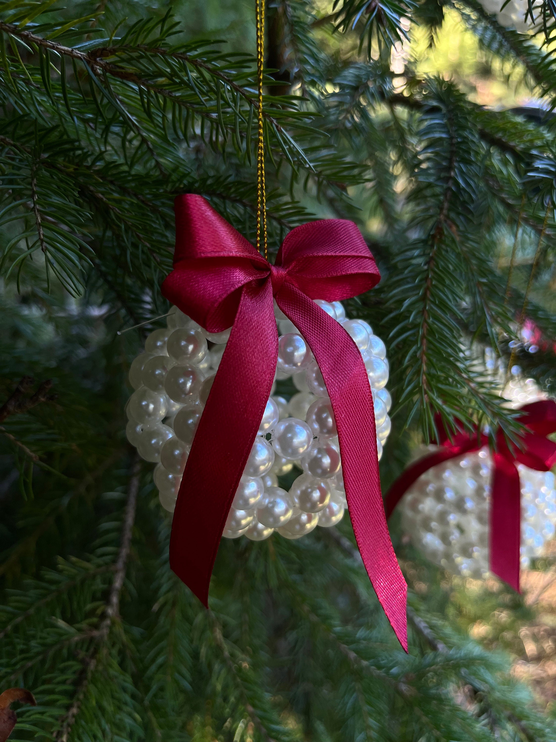 Pearl Christmas Tree Decoration, Christmas Tree Ornaments, Christmas ...