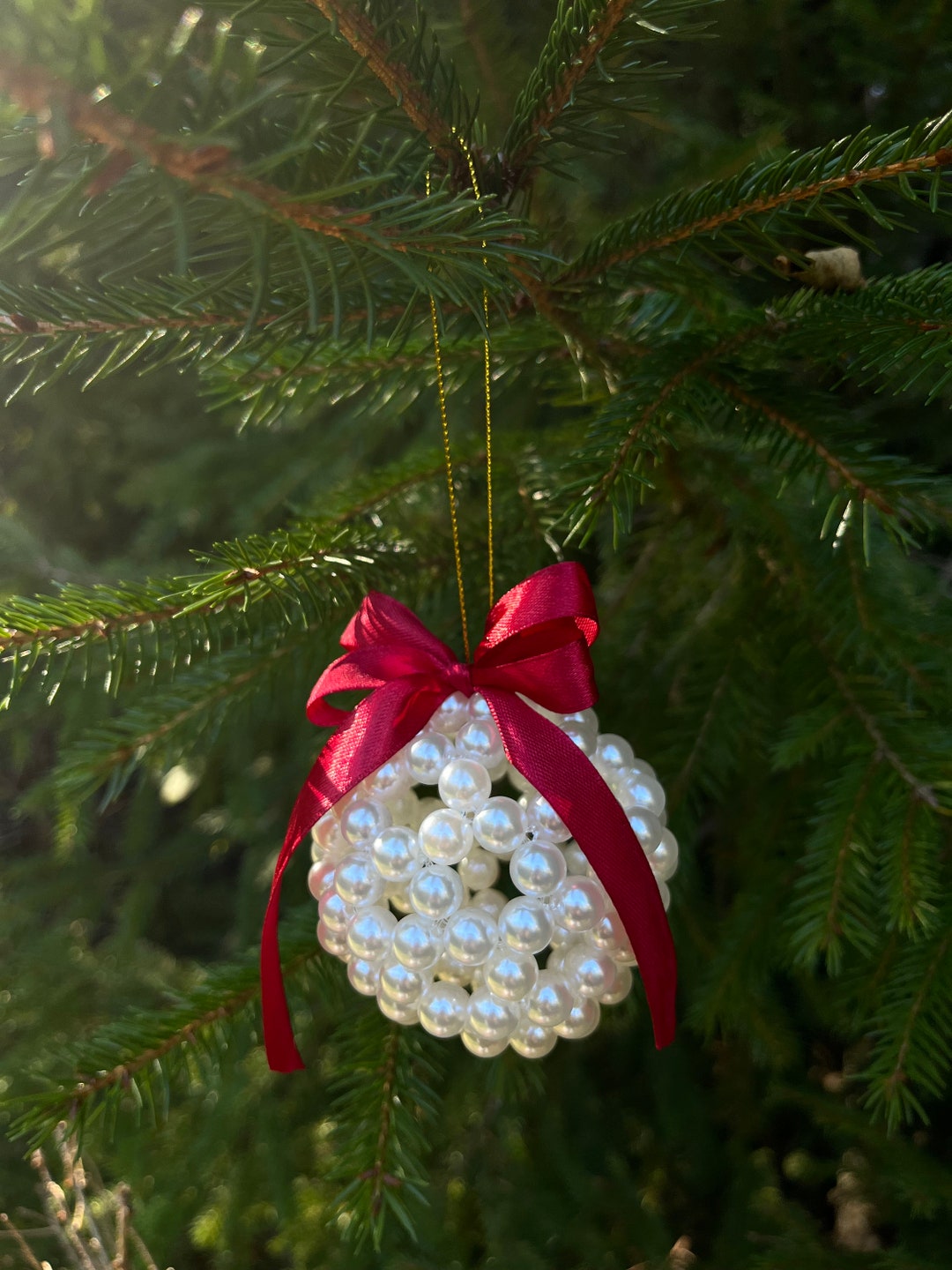 Pearl Christmas Tree Decoration, Christmas Tree Ornaments, Christmas ...