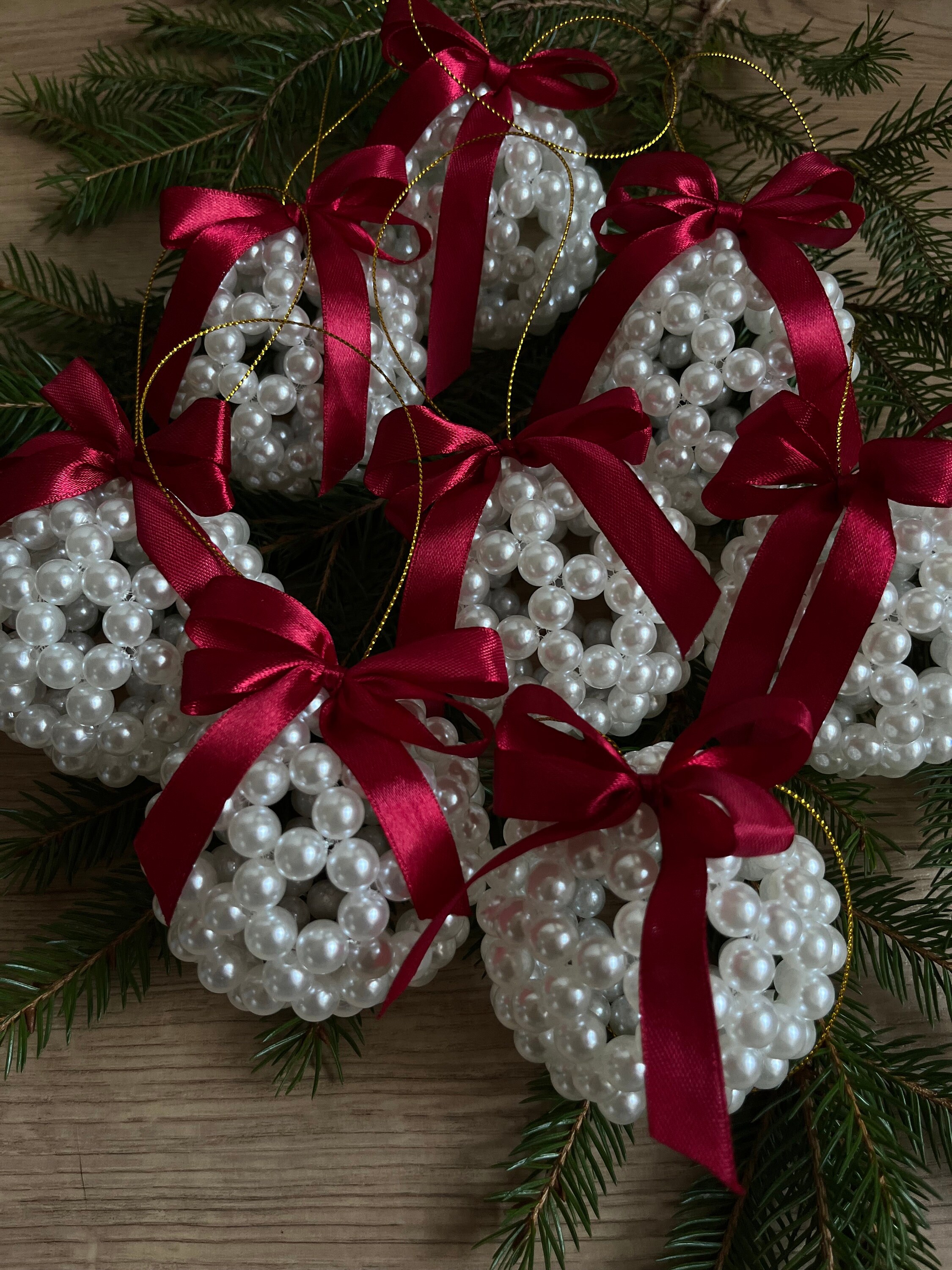 Pearl Christmas Tree Decoration, Christmas Tree Ornaments, Christmas ...