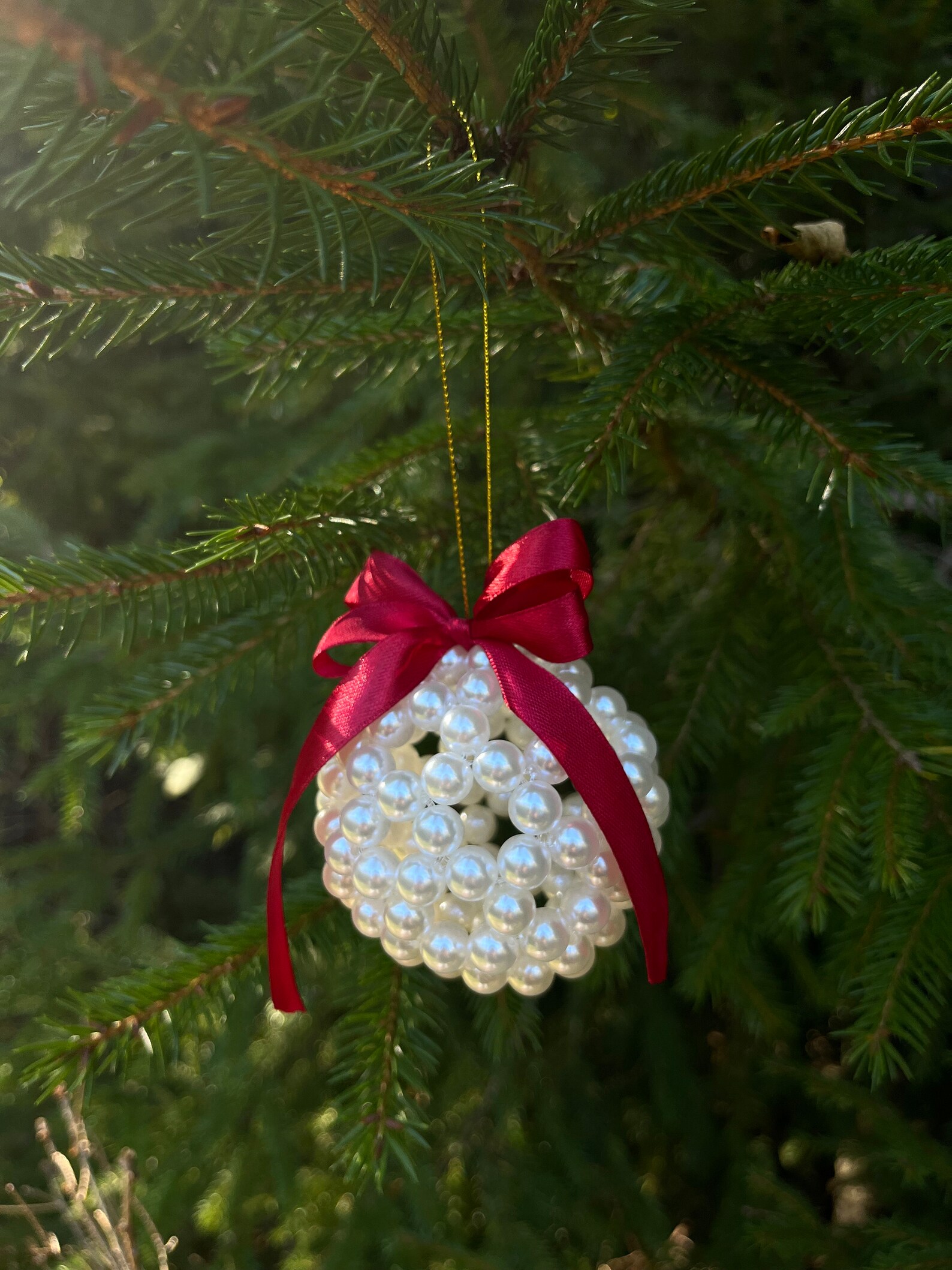 Pearl Christmas Tree Decoration, Christmas Tree Ornaments, Christmas ...
