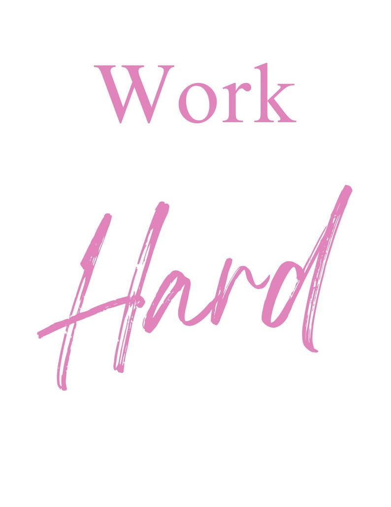 Pink Motivational Wall Art - Etsy