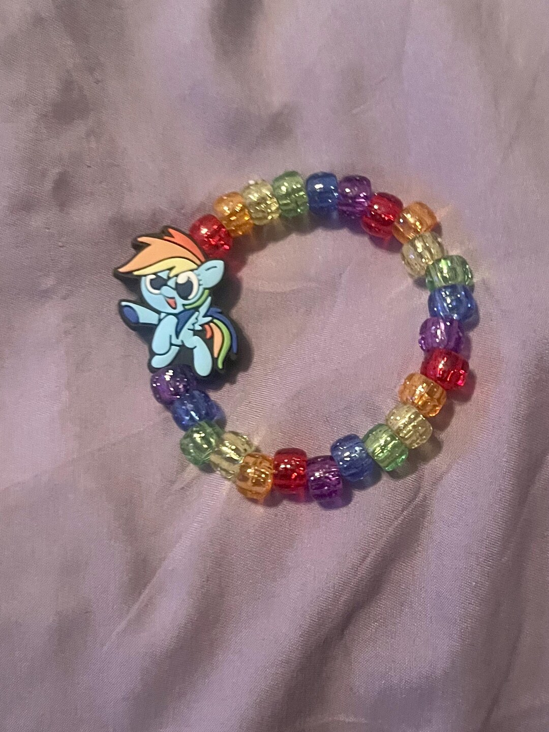 My Little Pony Mlp Rainbow Dash Scenecore Kidcore Kandi Bracelet Emo - Etsy