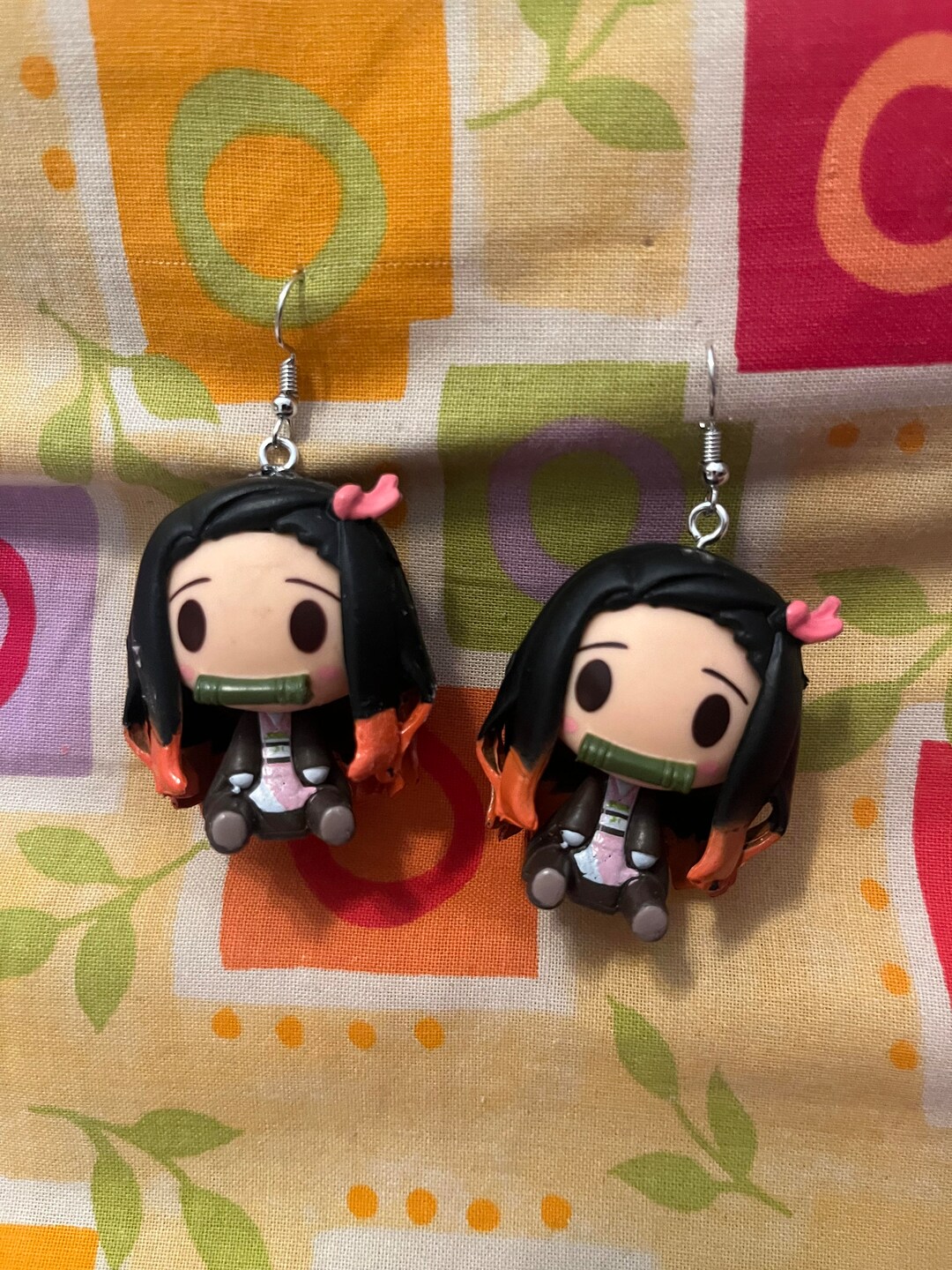 Demon Slayer Nezuko Earrings - Etsy