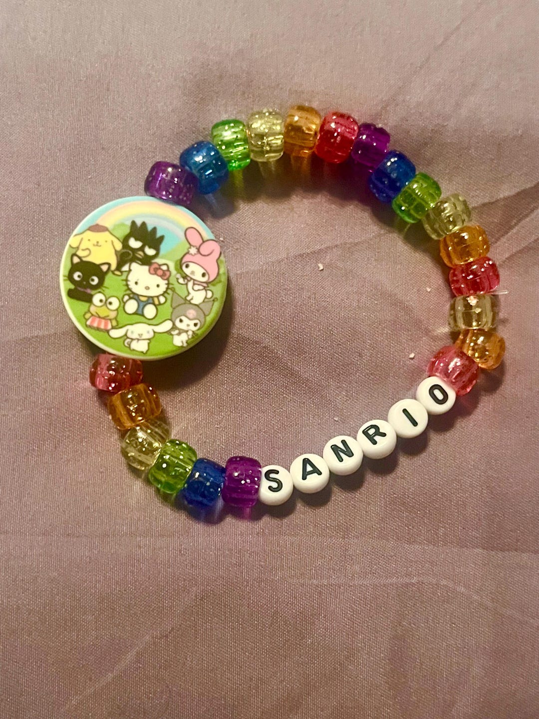 Hello Kitty Sanrio Kidcore Kawaii Kandi Bracelet Scenecore Coquette - Etsy