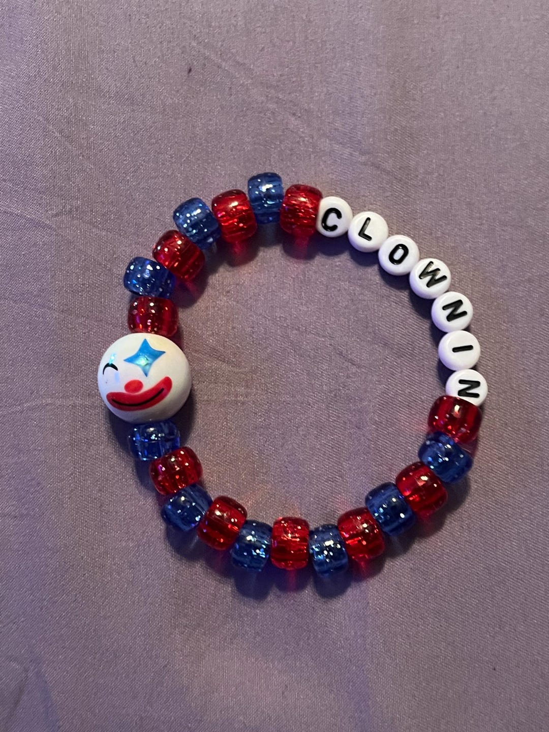 Clowncore Clown Kandi Bracelet Kidcore Scenecore - Etsy