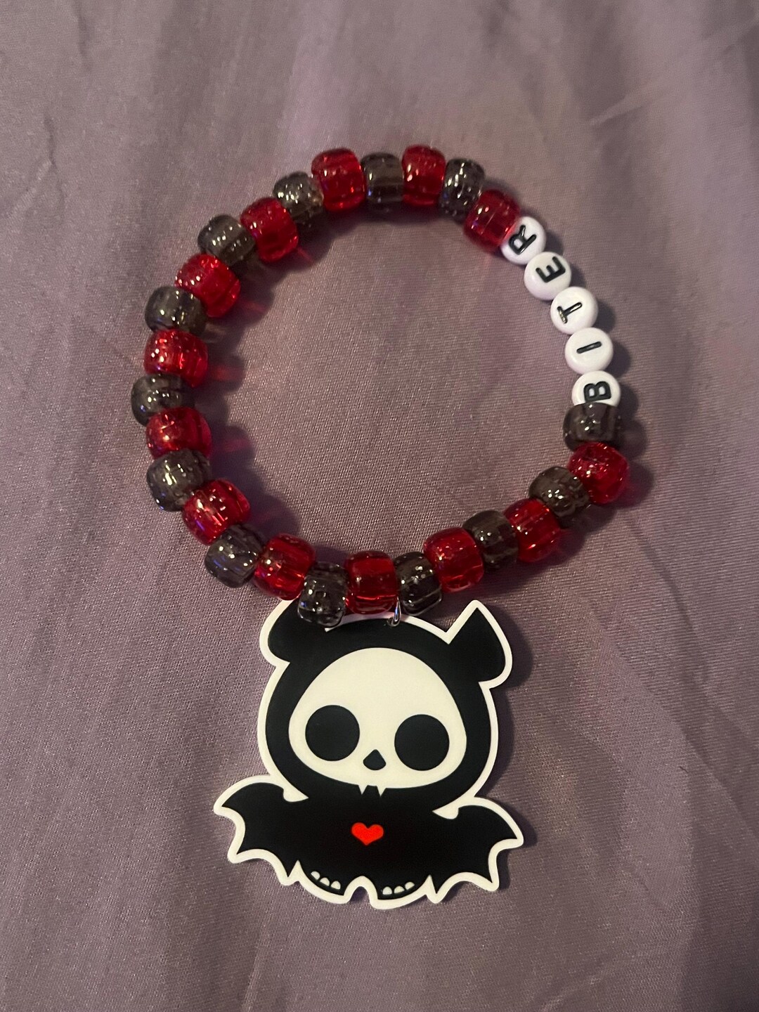Emo Scenecore Skelanimals Gothic Kandi Bracelet - Etsy