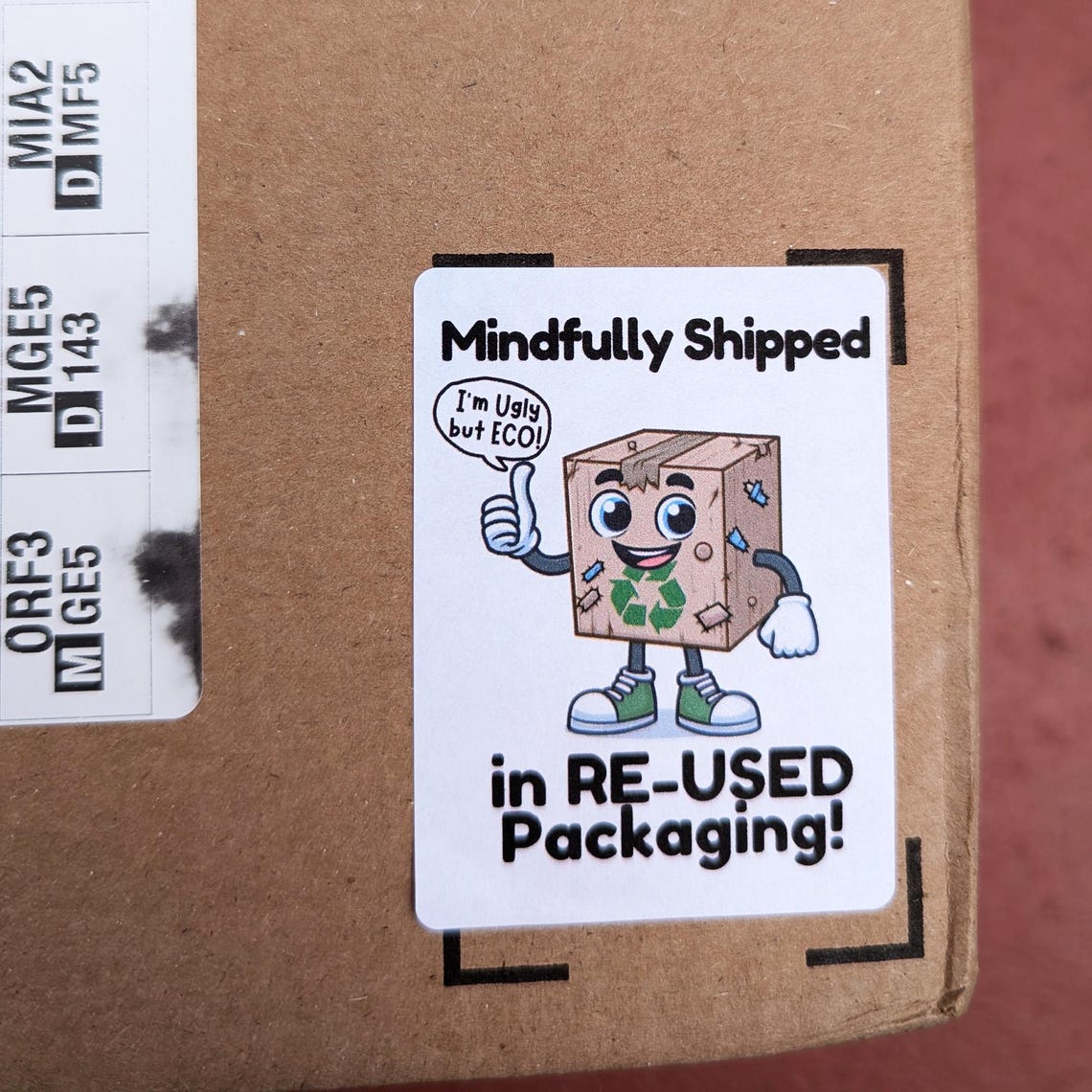 Eco-friendly Stickers for Reused Packaging: "i'm Ugly but Eco" - 150 ...