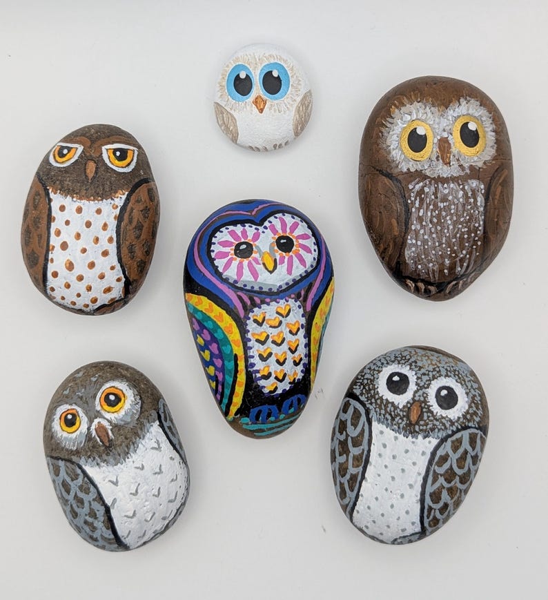 Owl Rocks - Etsy