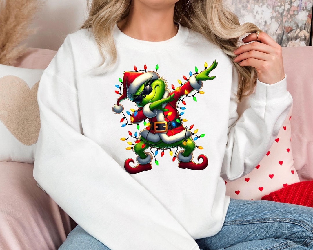 Dabbing Christmas Grinch Shirt, Grinch Christmas Shirt, Funny Christmas ...