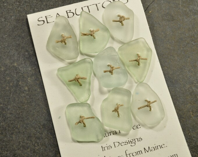 So Beautiful a Set of Nine Sea Foam Green Natural Maine Sea Glass ...