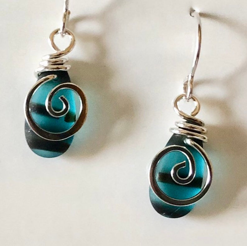 Mermaid Tear Drop Earrings - Etsy