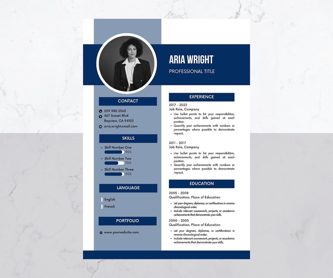 Modern & Professional Resume Template for Canva 2024 | Cover Letter With 1, 2, 3, Page Resume ...