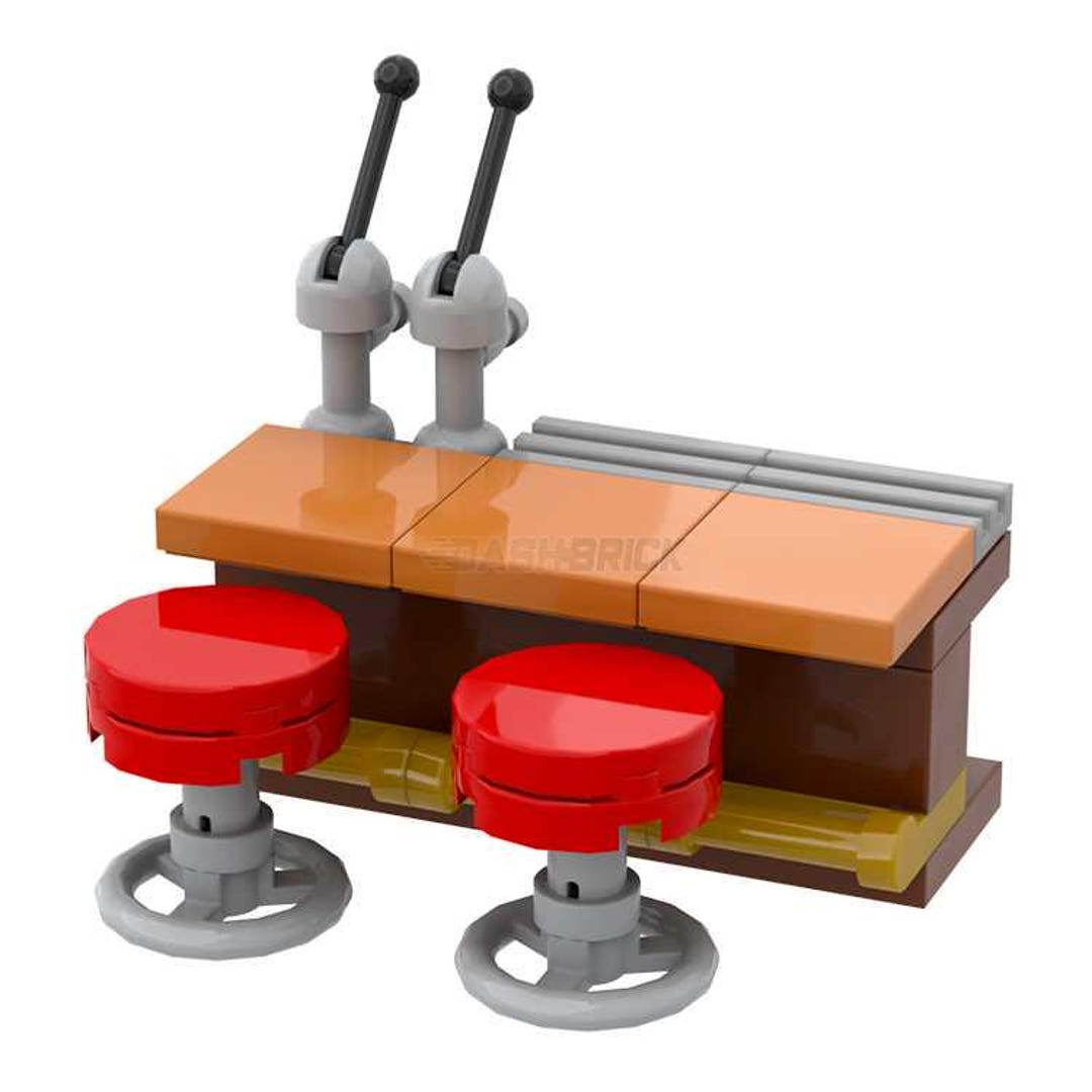 LEGO "brickhouse Bar" - Straight Bar, 2 Seats, Beer Taps [minimoc] - Etsy