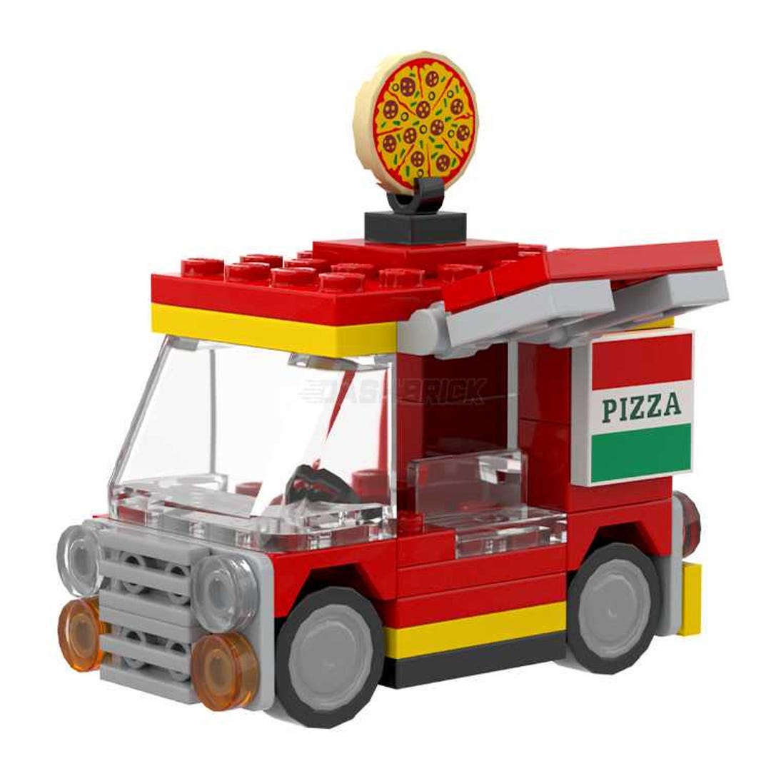 LEGO "lil' Slice Station" - Mini Pizza Truck, Red & Yellow [minimoc] - Etsy
