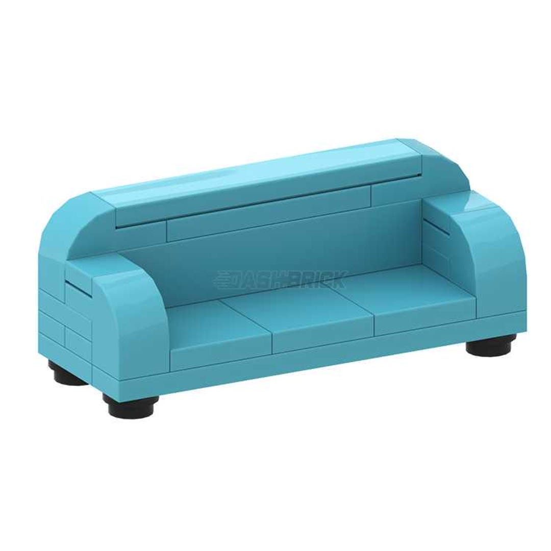 LEGO "comfortable Lounge Chair" - Large Armchair, Medium Azure [minimoc ...