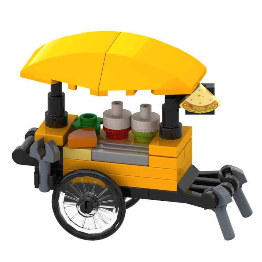 LEGO "tacotime Express Cart" - Brickside Delights Wagon #7 [minimoc] - Etsy