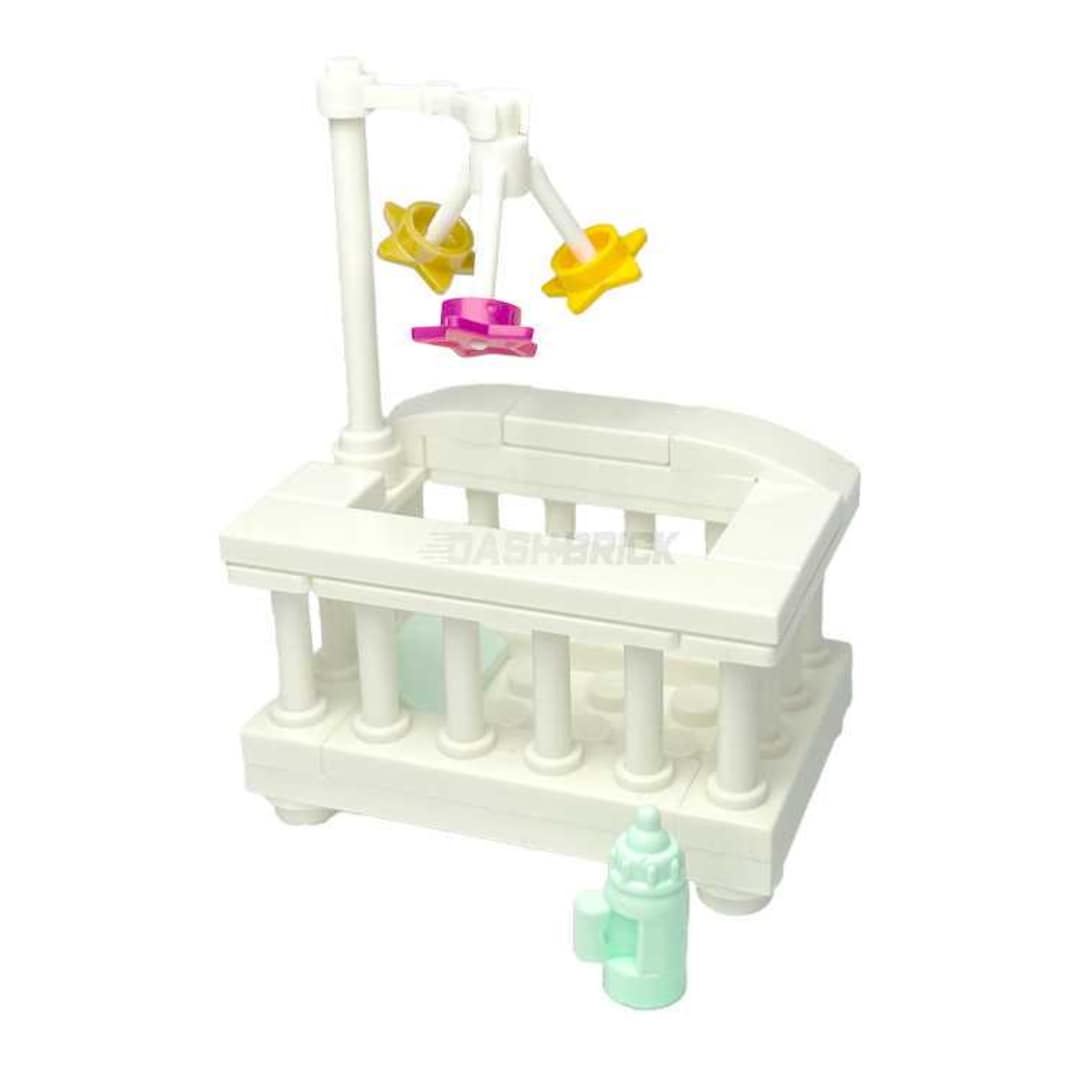LEGO "baby Bassinet" - Infant Bed/crib/cot With Bottle [minimoc] - Etsy