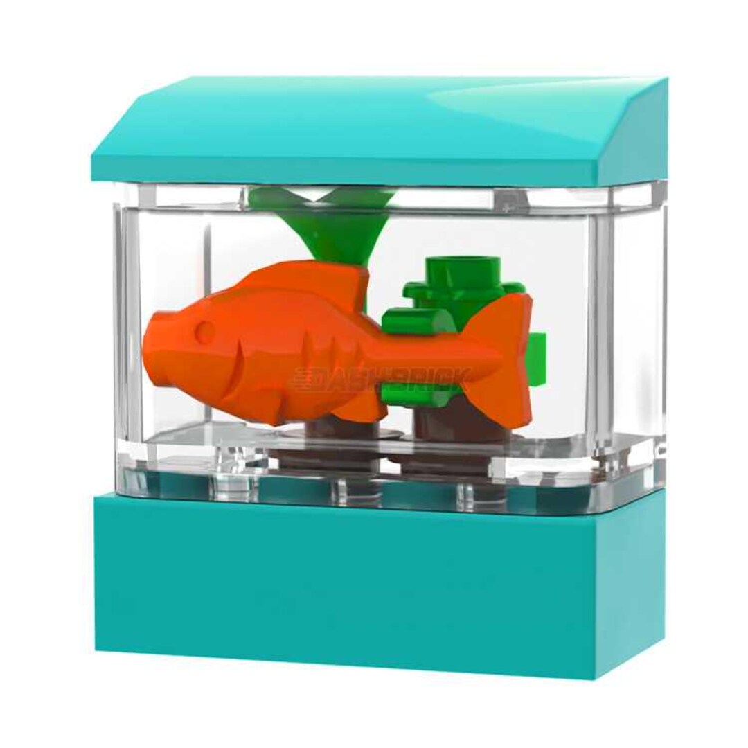 LEGO "tropical Fish Tank" - Orange Fish, Dark Turquoise [minimoc] - Etsy