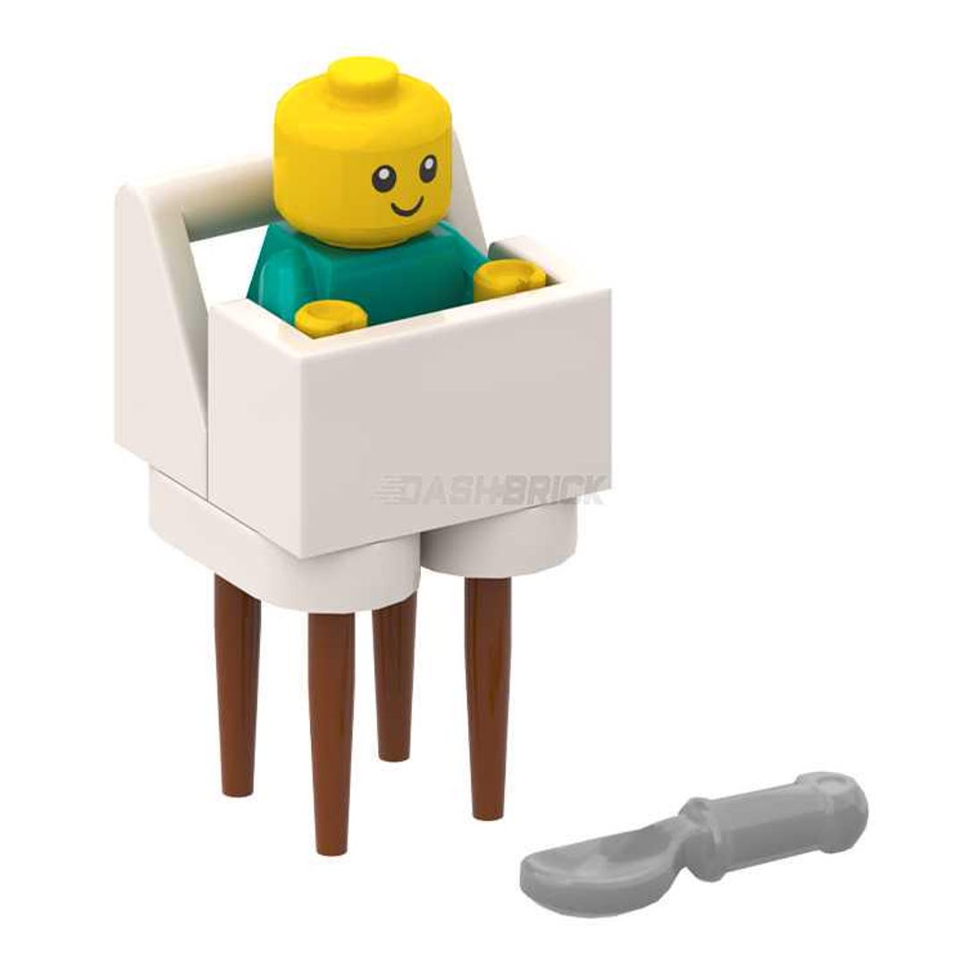LEGO "baby Highchair" - Baby Stool & Spoon [minimoc] - Etsy