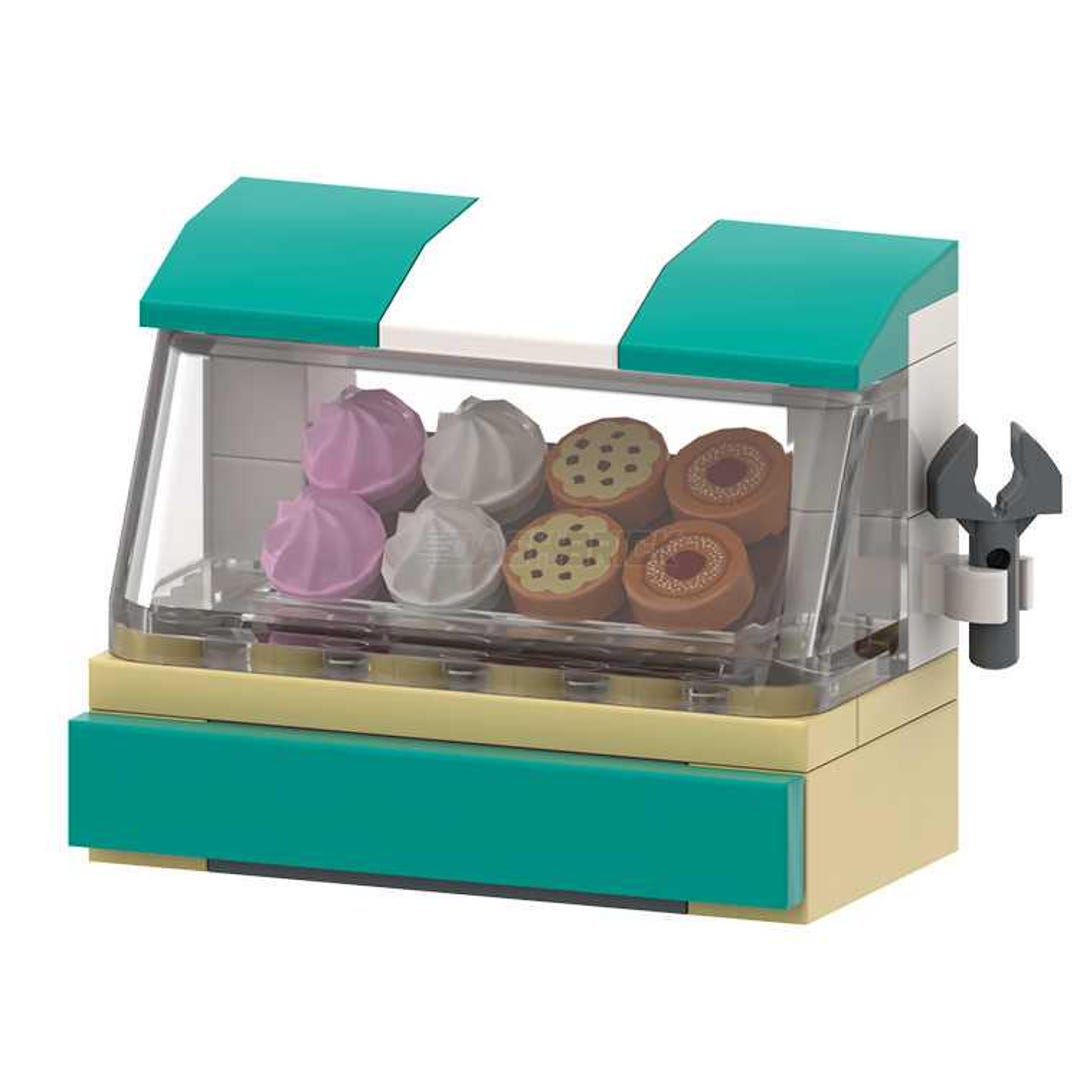 LEGO "bakery Shop Front" - Clear Window, Donuts, Cookies, Cup Cakes ...