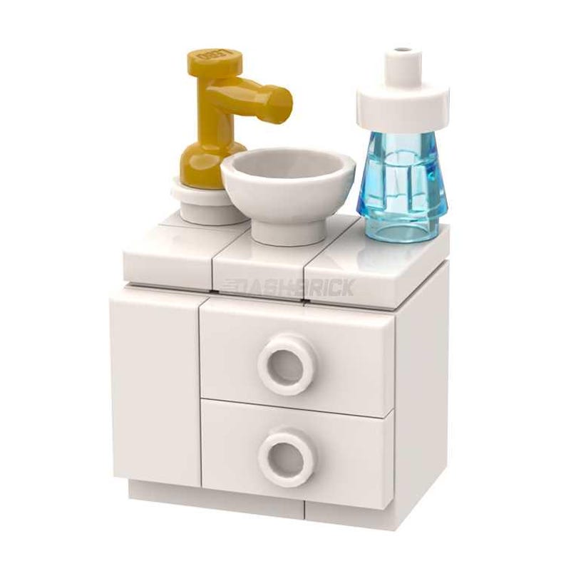 LEGO "bathroom Basin" - Sink, Draws, Bottle [minimoc] - Etsy