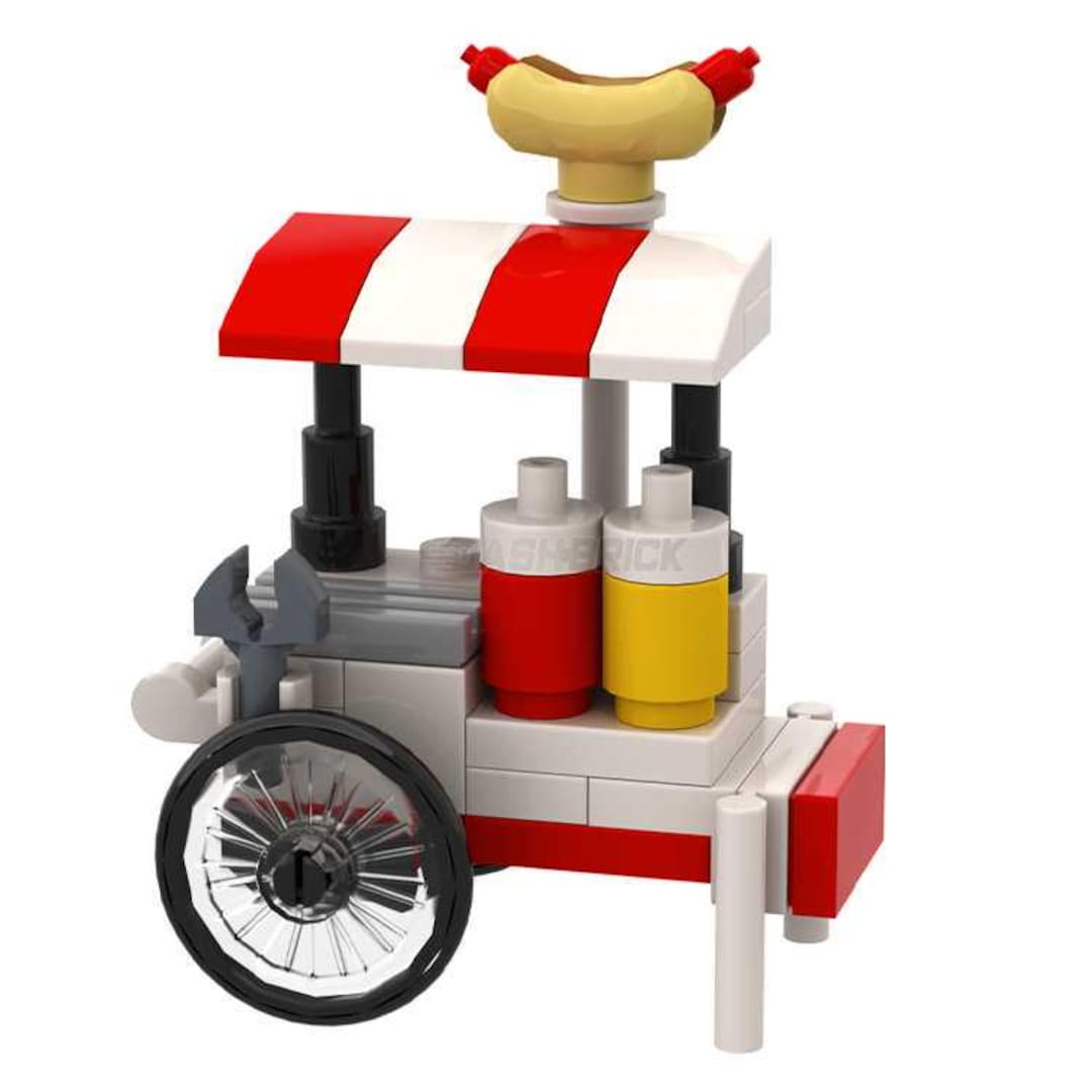 LEGO "sizzlin' Brickers Hotdog Cart" - Brickside Delights Wagon #4 ...