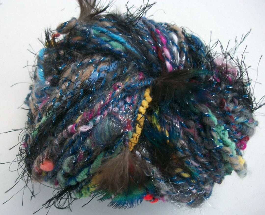 Hand Spun Art Crazy Yarn. MODERN HERA II. - Etsy