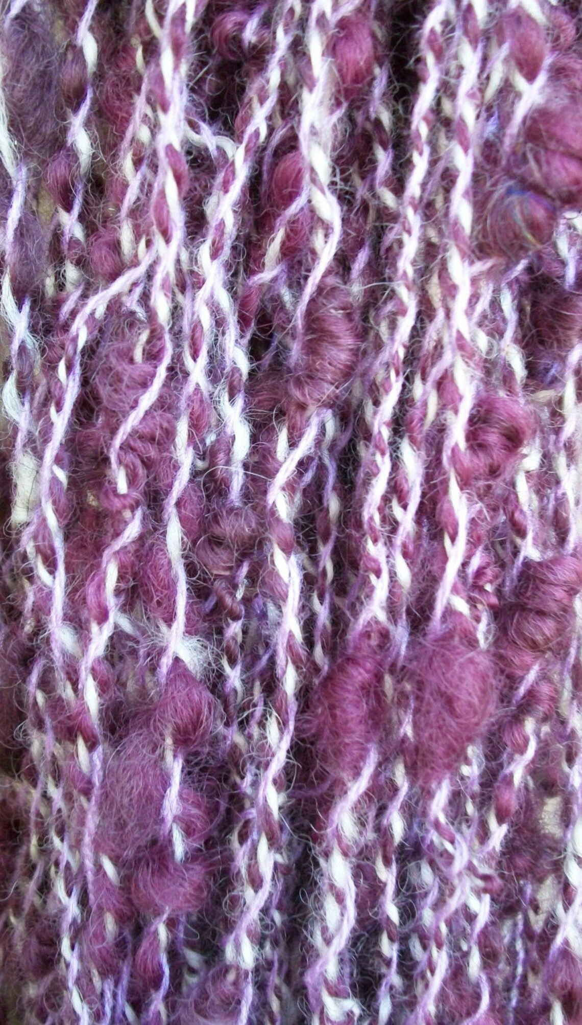 Handspun Art Crazy Yarn / Plum Crazy / - Etsy