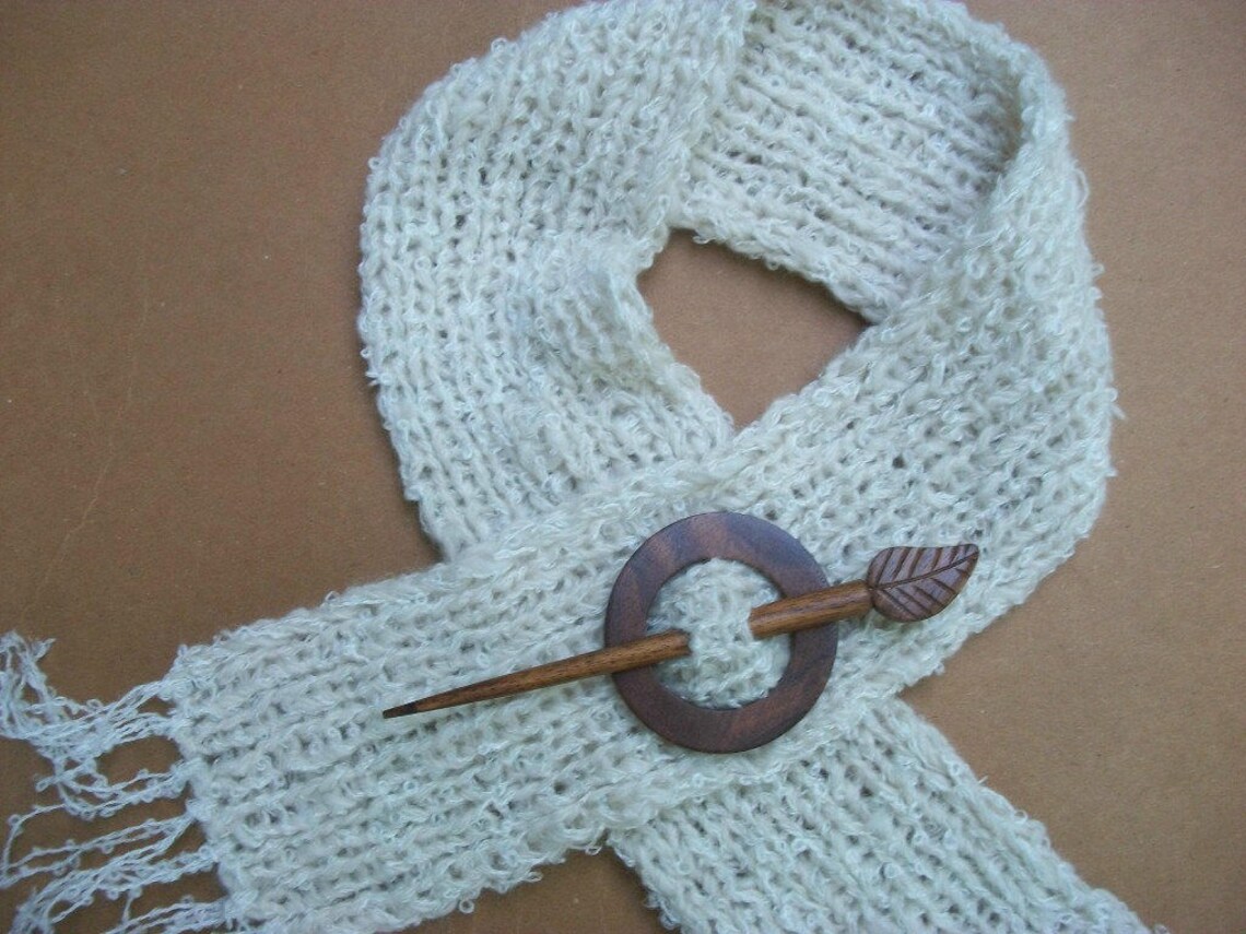 Wood wrap closure shawl pin hair slider barrette hair | Etsy