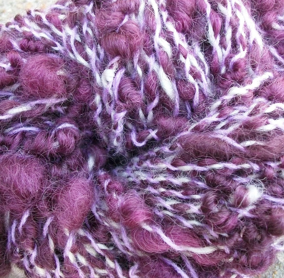 Handspun Art Crazy Yarn. Plum Crazy. - Etsy