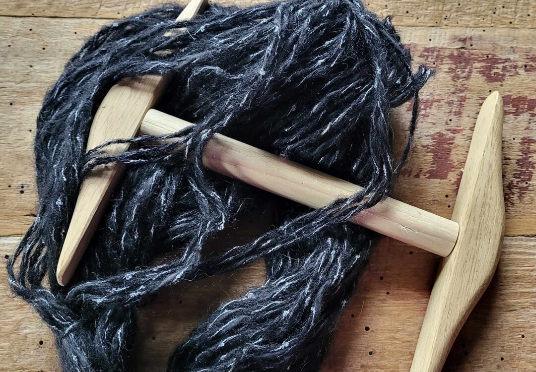 Hand Spun Natural Black Sheep Fiber. Black Yarn. Black Sheep Yarn. Rare ...