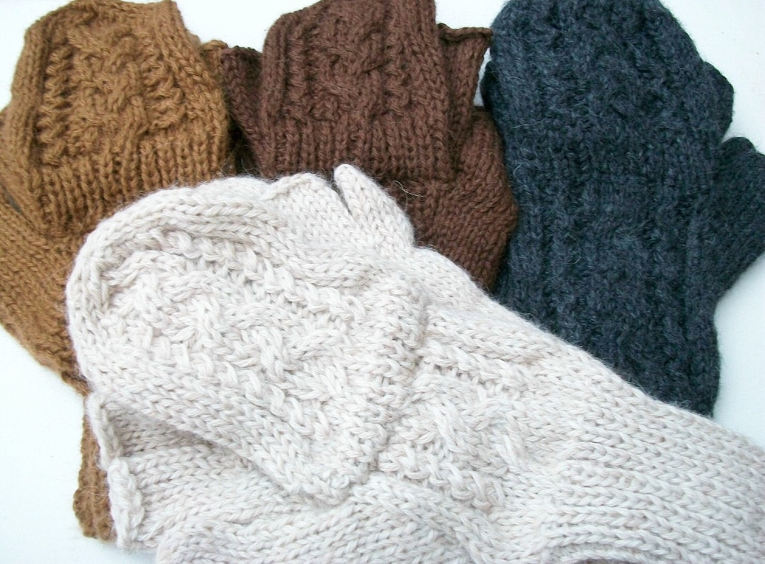 Alpaca Glittens. Convertible Mittens. 4 Colors Available Now in Black ...