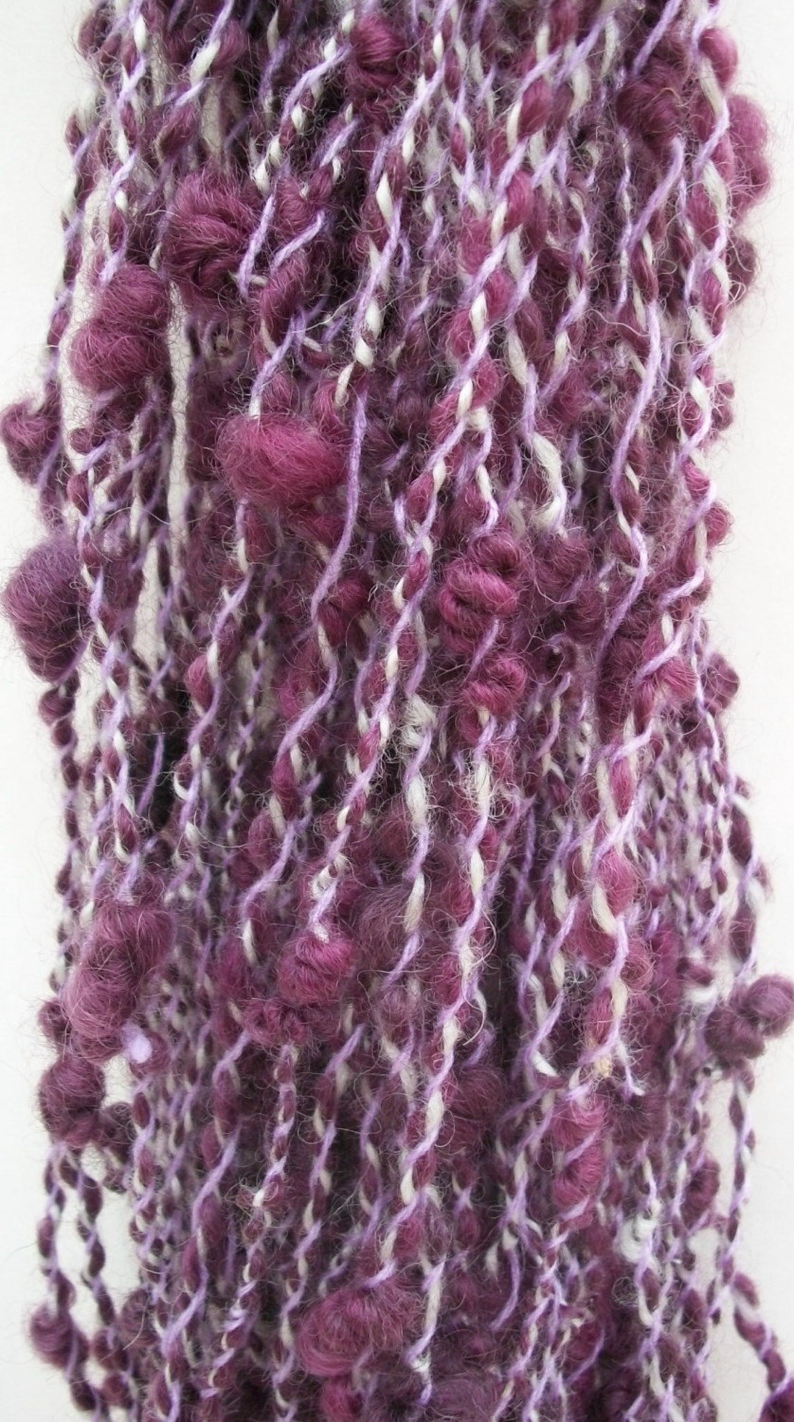 Handspun Art Crazy Yarn / Plum Crazy / - Etsy