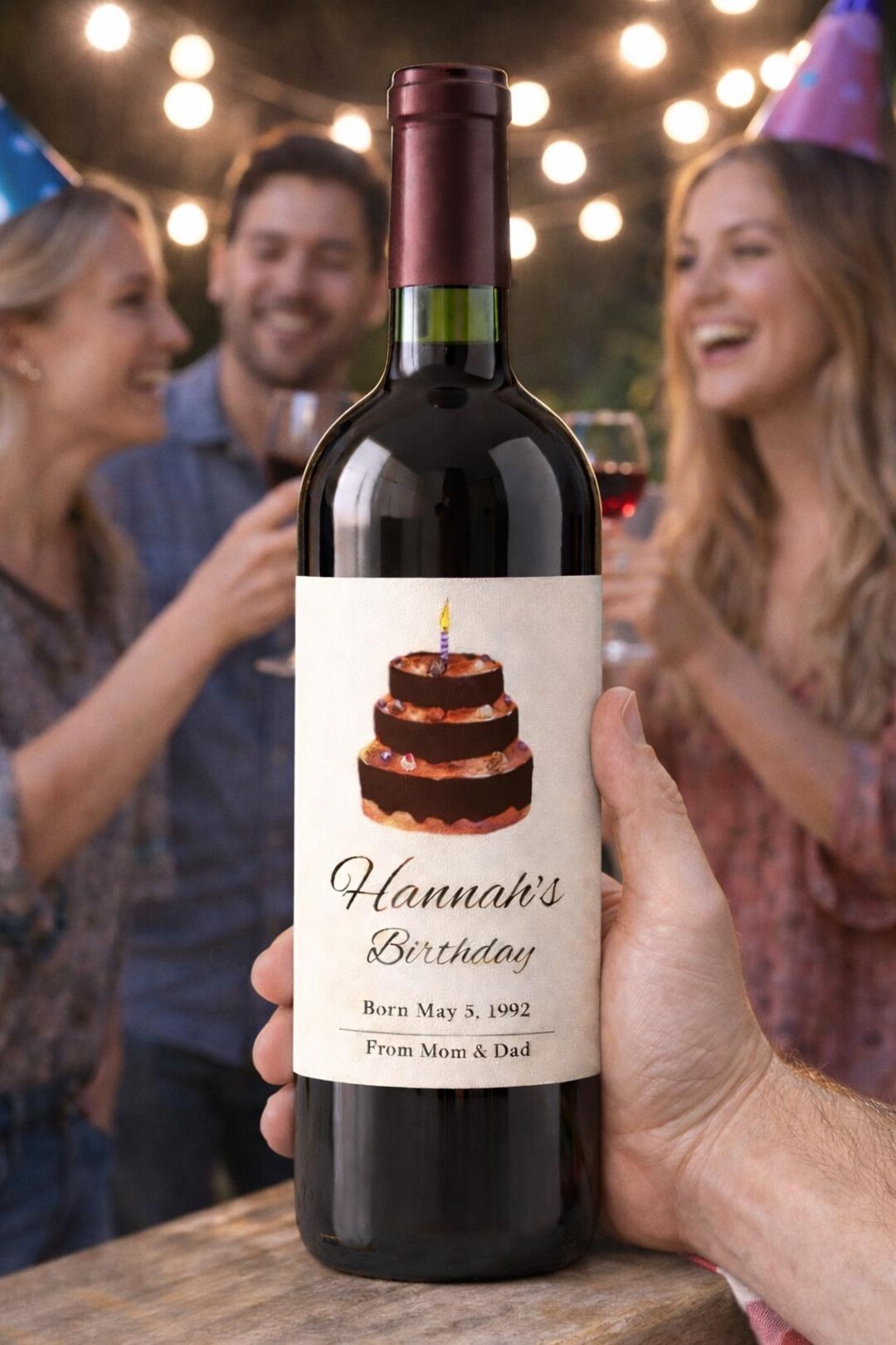 Personalized Birthday Wine Bottle Label - Etsy