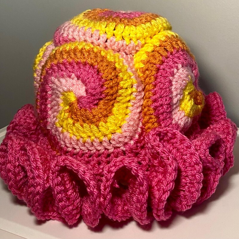 Crochet Spiral Bucket Hat - Etsy