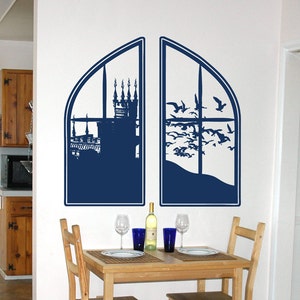 Large Castle Window Decal-choose Any Color and Finish - Etsy