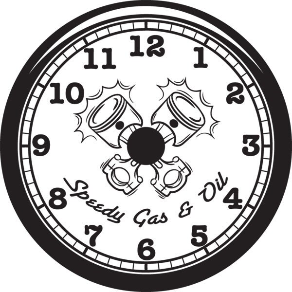 Gas Pump Clock Kit & Vinyl Wall Art Custom Wording Available - Etsy