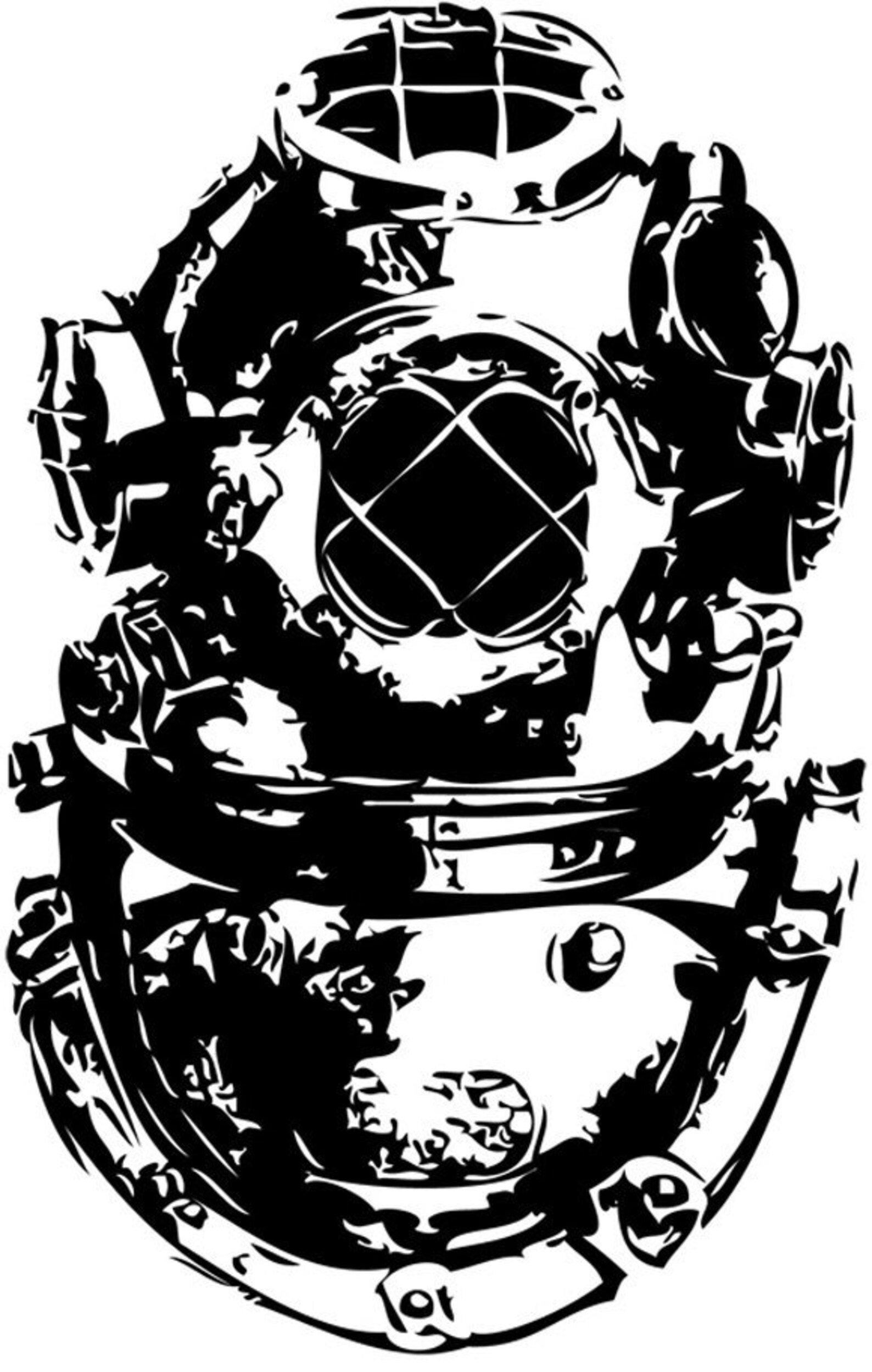 Vintage Diving Helmet Vinyl Wall Decal-choose Any Color - Etsy