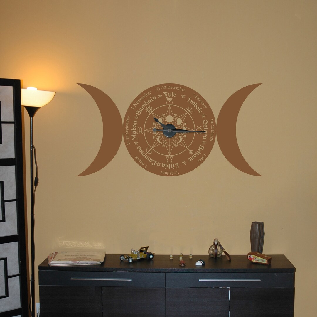 Pagan Wheel of the Year - Triple Goddess Vinyl Wall Art & Clock Kit - Etsy