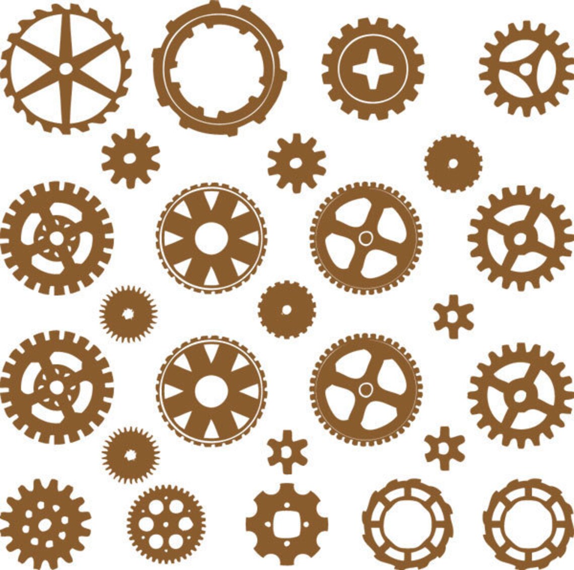 Steampunk Gears & Cogs Ipad/ Laptop/car/wall Decal Pack - Etsy
