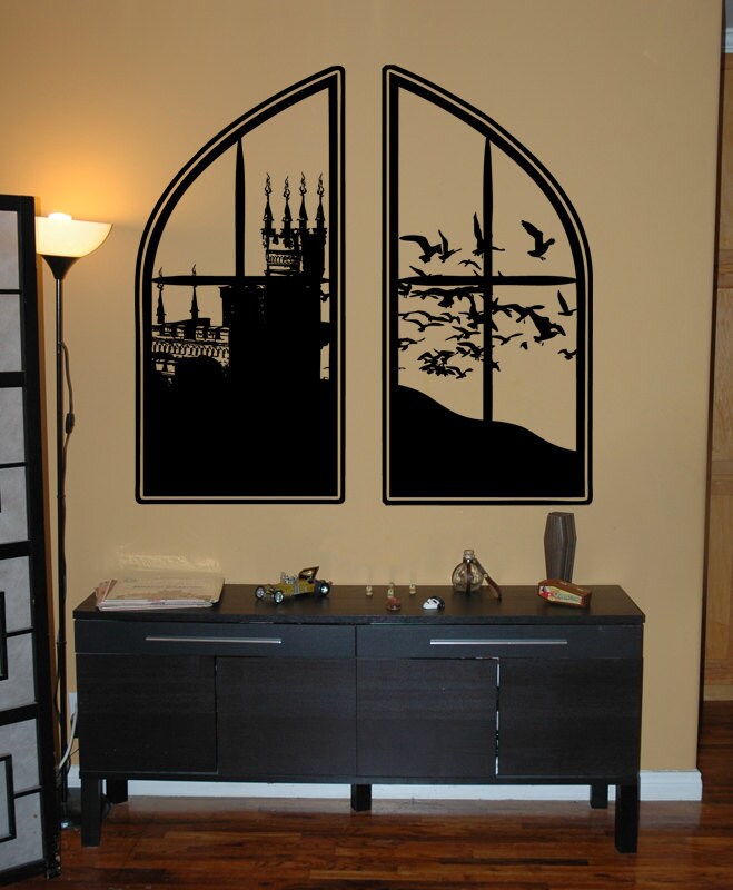 Large Castle Window Decal-choose Any Color and Finish | Etsy