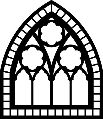 Church Window Vinyl Wal Art. Your Choice of Colors - Etsy