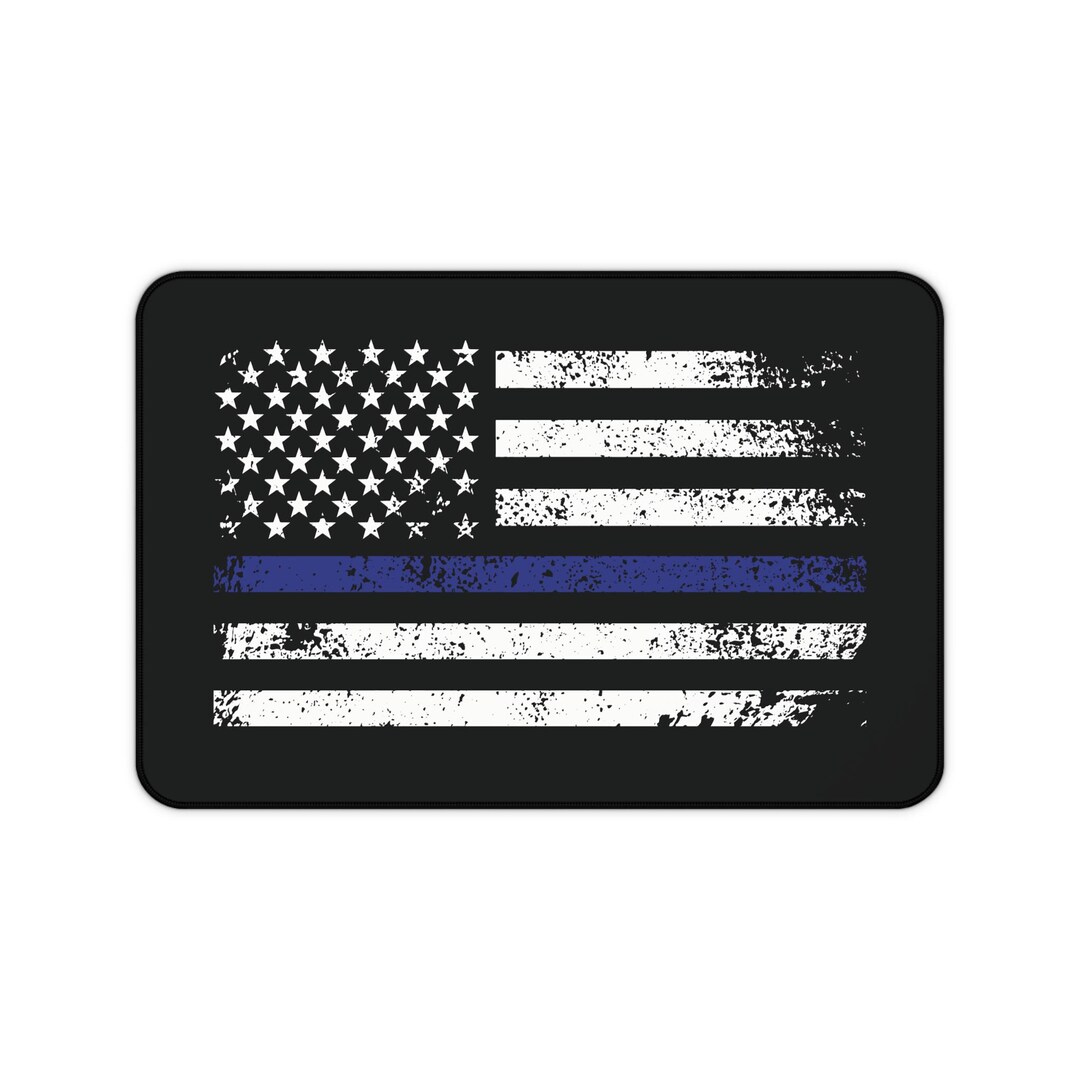 Thin Blue Line Desk Mat - Etsy