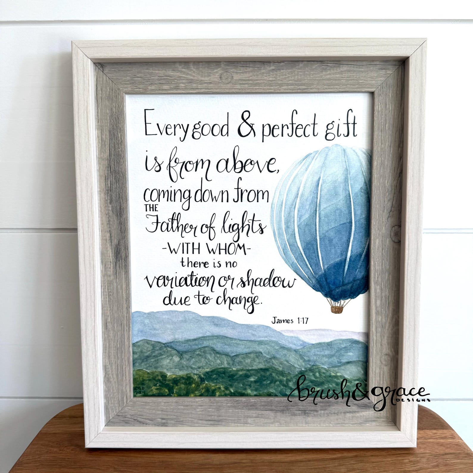James 1:17 Scripture Download Air Balloon Landscape Every Good and ...